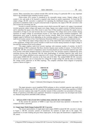 A Simplified PWM Technique for Isolated DC-DC Converter Fed Switched Capacitor Multi-Level ...