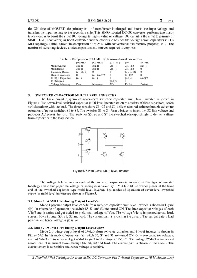 A Simplified PWM Technique for Isolated DC-DC Converter Fed Switched Capacitor Multi-Level ...