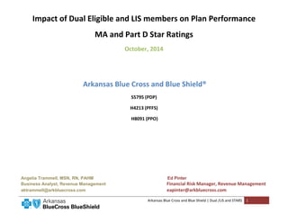 Arkansas Blue Cross Blue Shield_Dual Eligibles_ LIS_STARS_v2 | PDF
