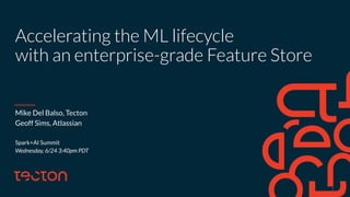 Accelerating the ML Lifecycle with an Enterprise-Grade Feature Store | PPT