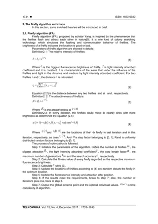 The Chaos and Stability of Firefly Algorithm Adjacent Individual | PDF ...