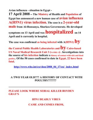 SERIAL KILLER BOYDEN GRAY BABY KILLINGS AND INFESTATIONS | DOC