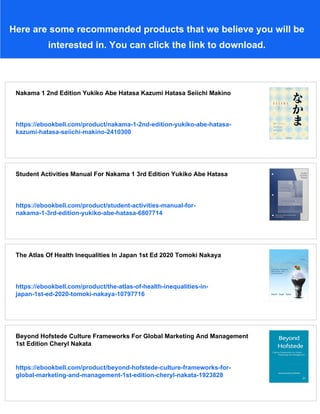 Nakama 1 3rd Edition Yukiko Abe Hatasa Kazumi Hatasa Seiichi Makino | PDF