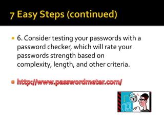 Staying Safe and Secure with Passwords | PPT