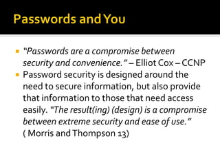 Staying Safe and Secure with Passwords | PPT