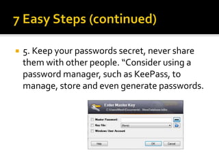 Staying Safe and Secure with Passwords | PPT