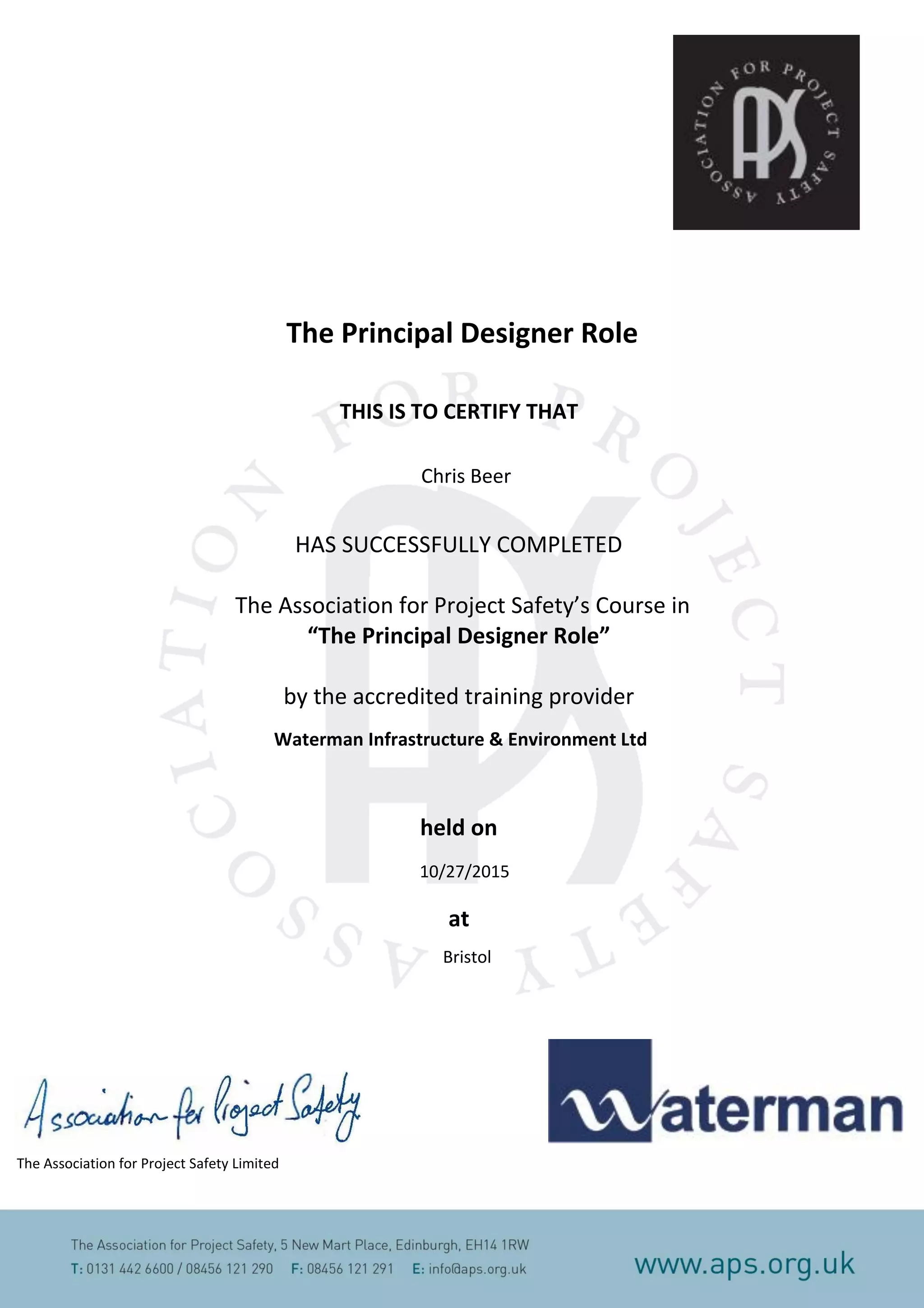 Chris Beer - Principal Designer CDM2015 | PDF