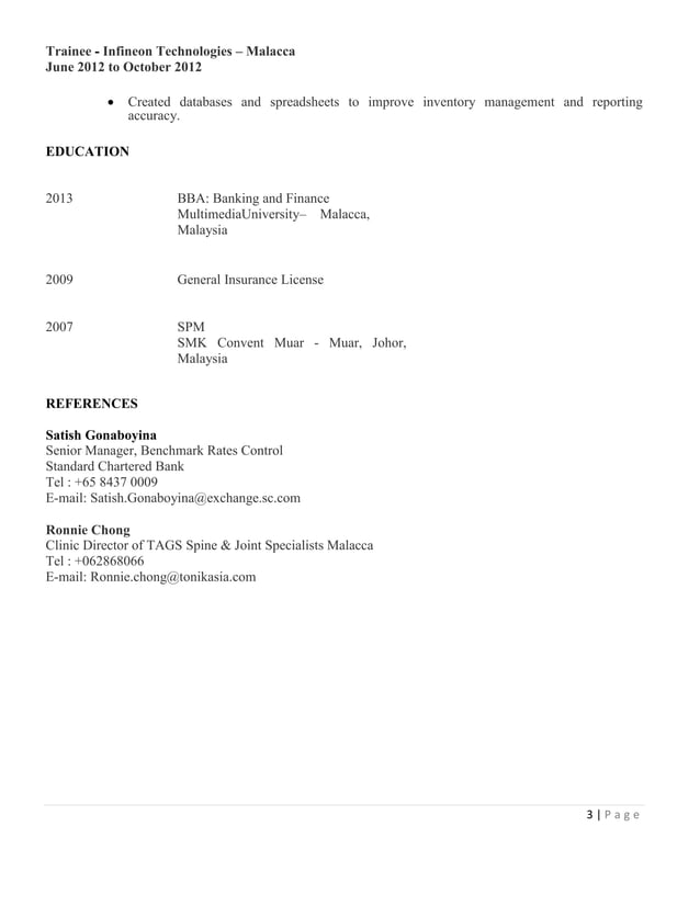 Ashlynn Lim Xin Jie - CV | PDF