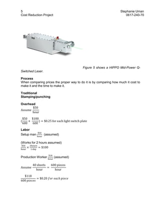Cost Reduction Project | PDF