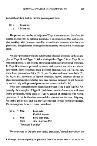 tooru_hayasi_personal_enclitics_modern_uyghur | PDF