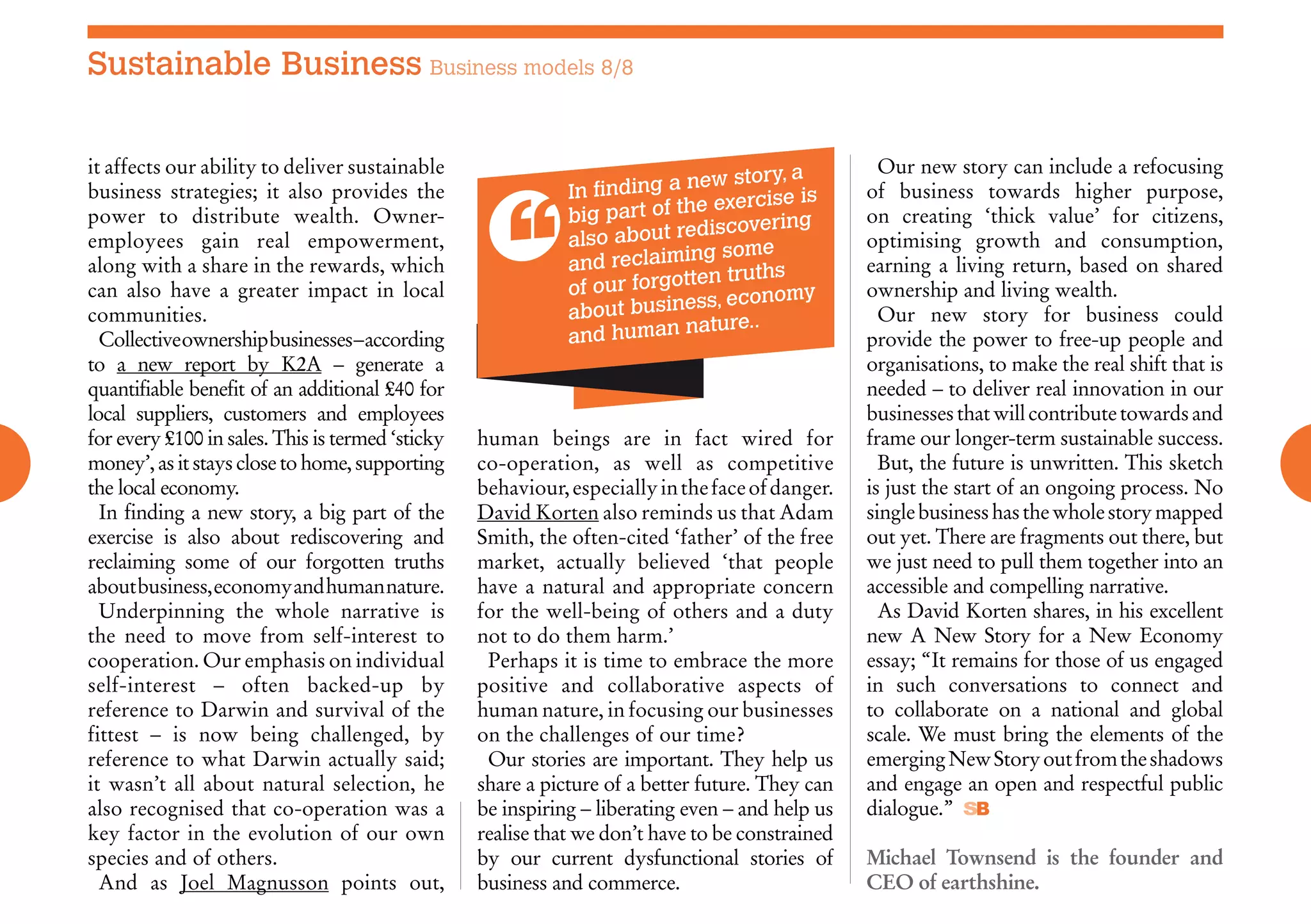 Sustainable business? Time to change our story… | PDF