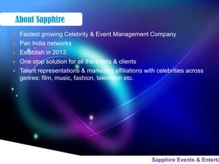 company profile- sapphire events and entertainment | PDF