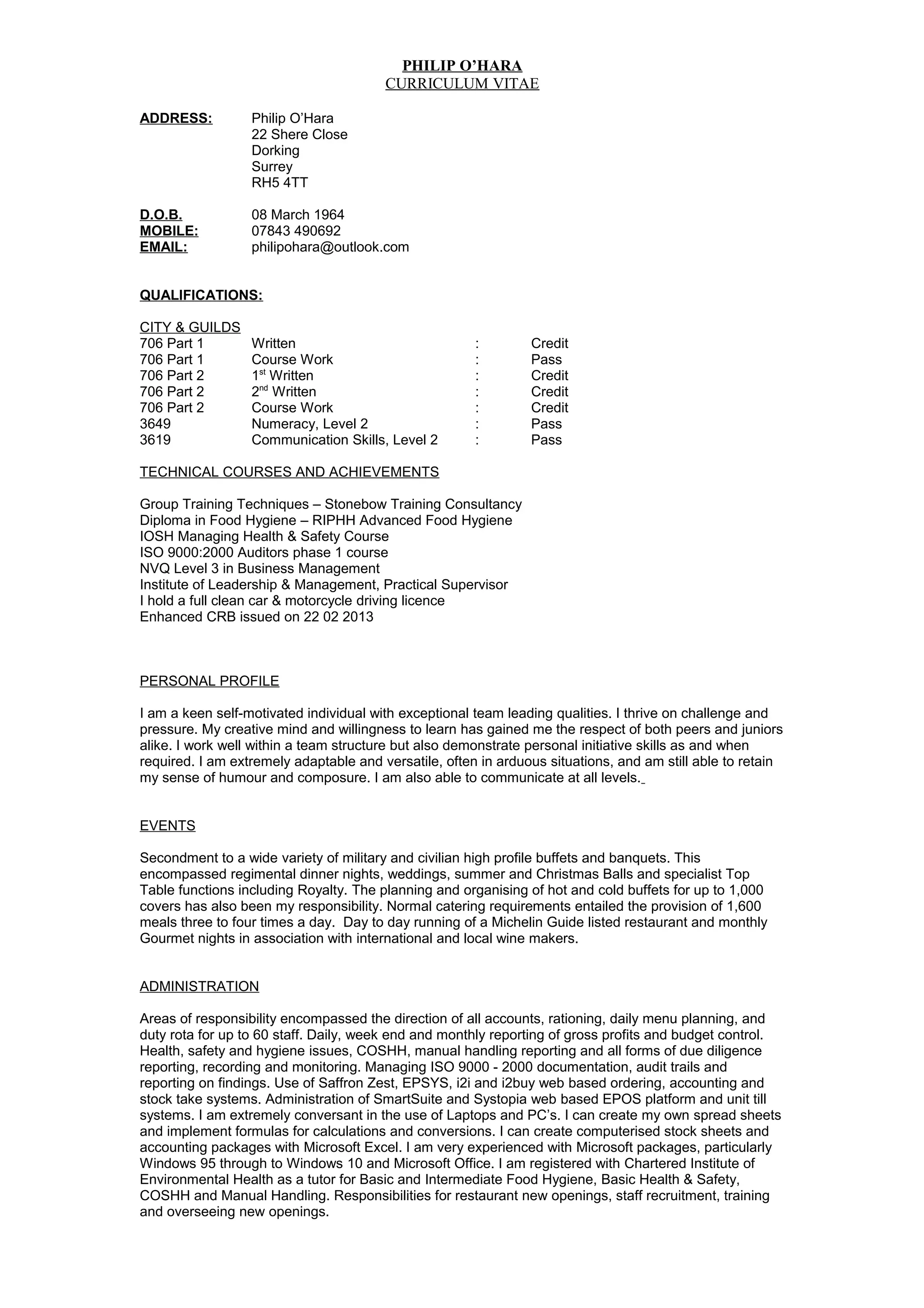 CV PHILOHARA 010217 | DOC