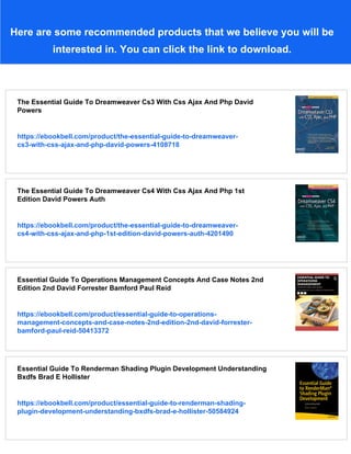 Essential Guide To Php For All Levels O Adeolu | PDF