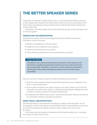 Organizing Your Speech (PDF) | PDF