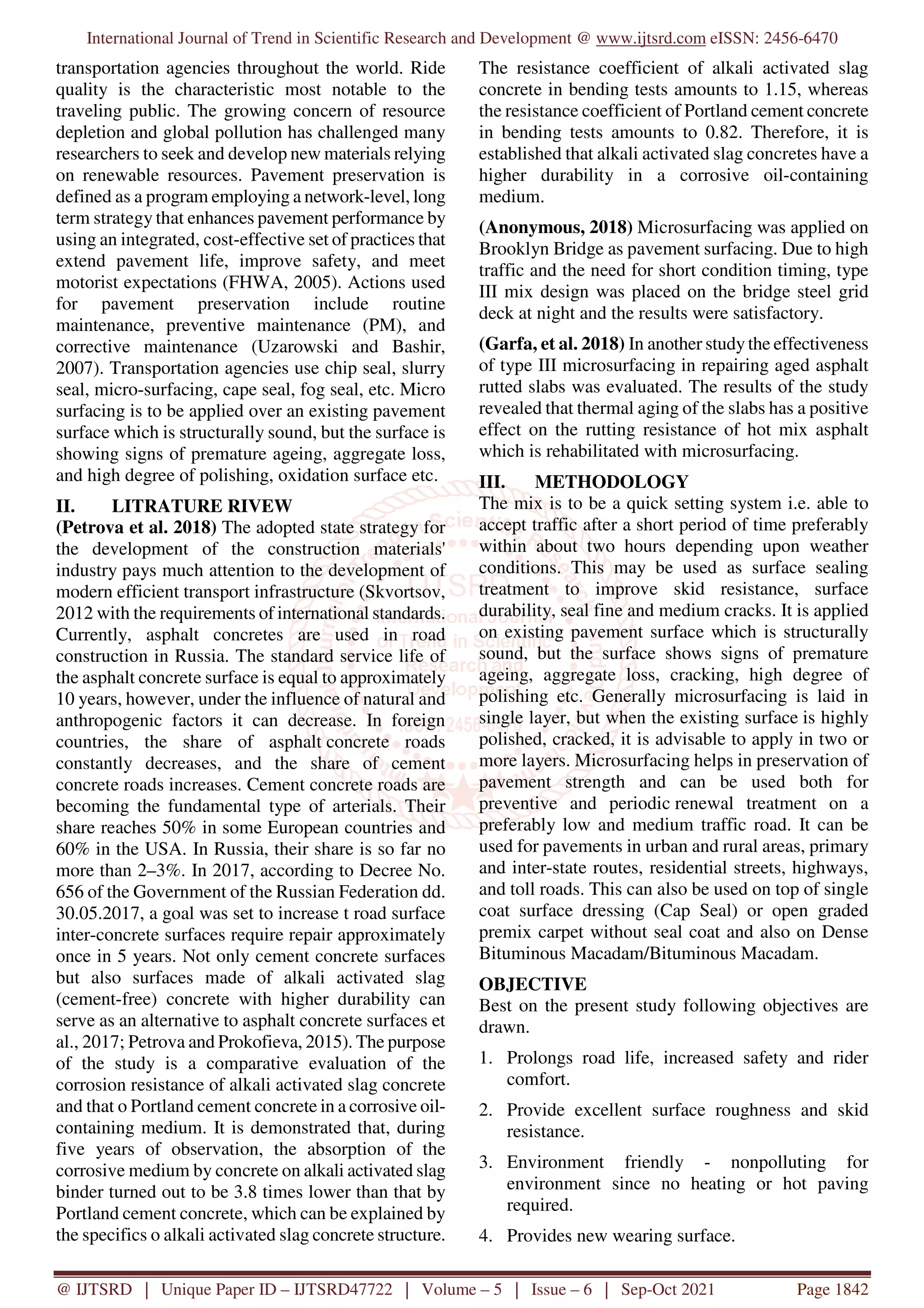 A Proactive Maintenance by Using Micro Surfacing for Pavement | PDF
