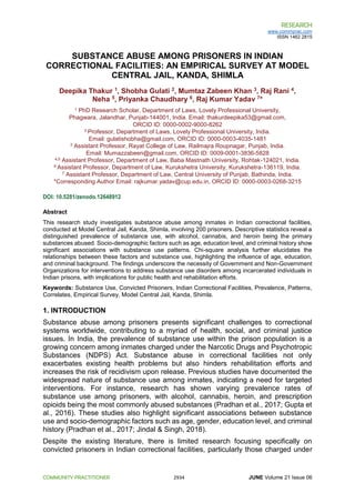 Drug of abuse for Indian patient healthcare | PDF