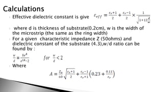 Design edge- and side-coupled microstrip ring resonators | PPTX