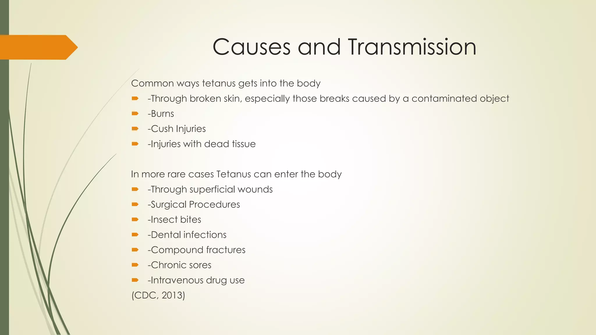 Tetanus Clostridium tetani | PPTX