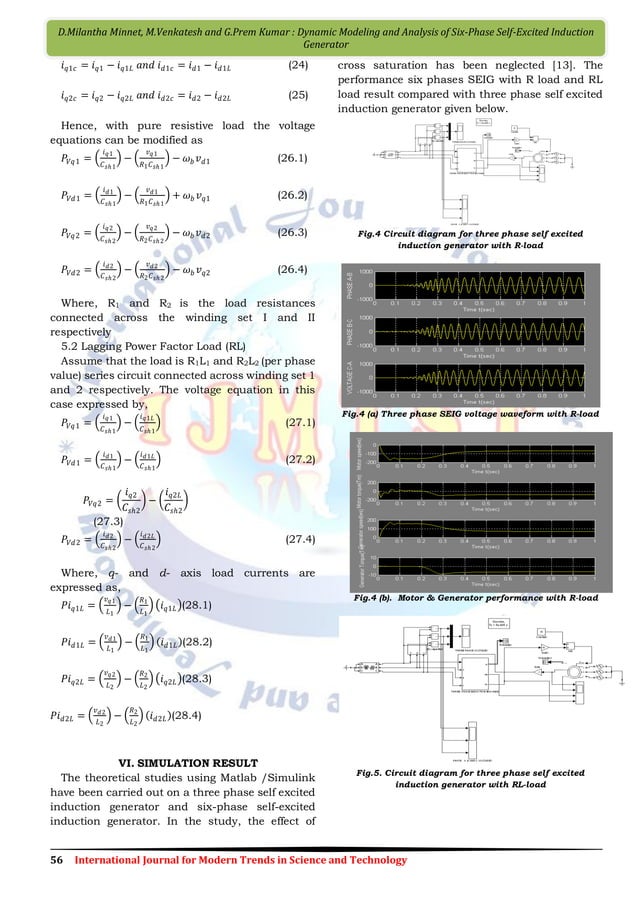 Dynamic Modeling And Analysis Of Six Phase Self Excited Induction Generator Pdf