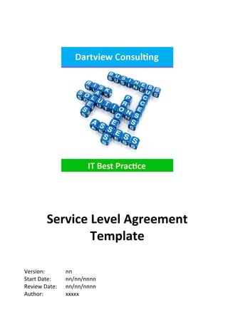 Information Technology Service Level Agreement Template