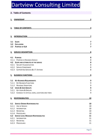 Operational Level Agreement Template Itil