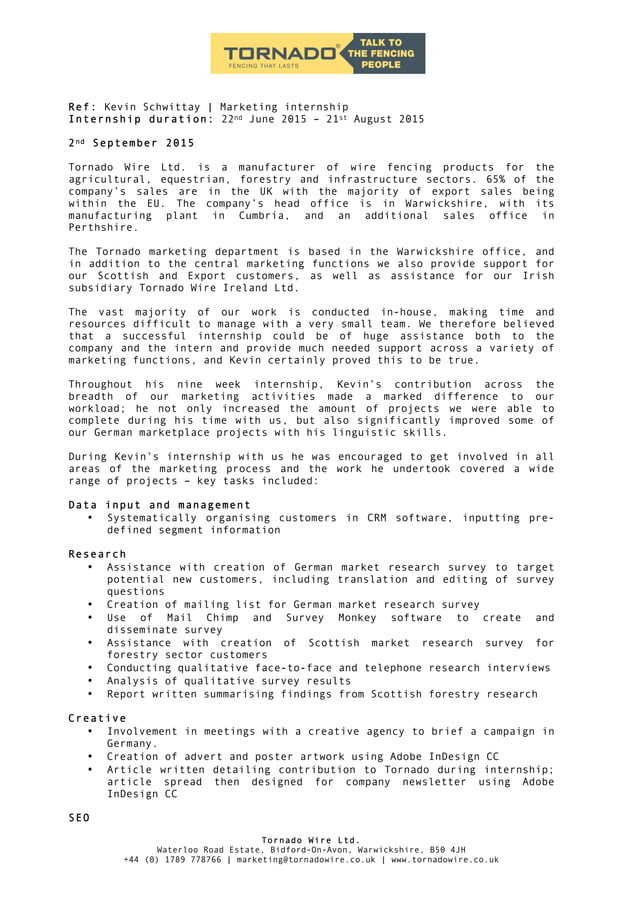 Kevin reference letter | PDF