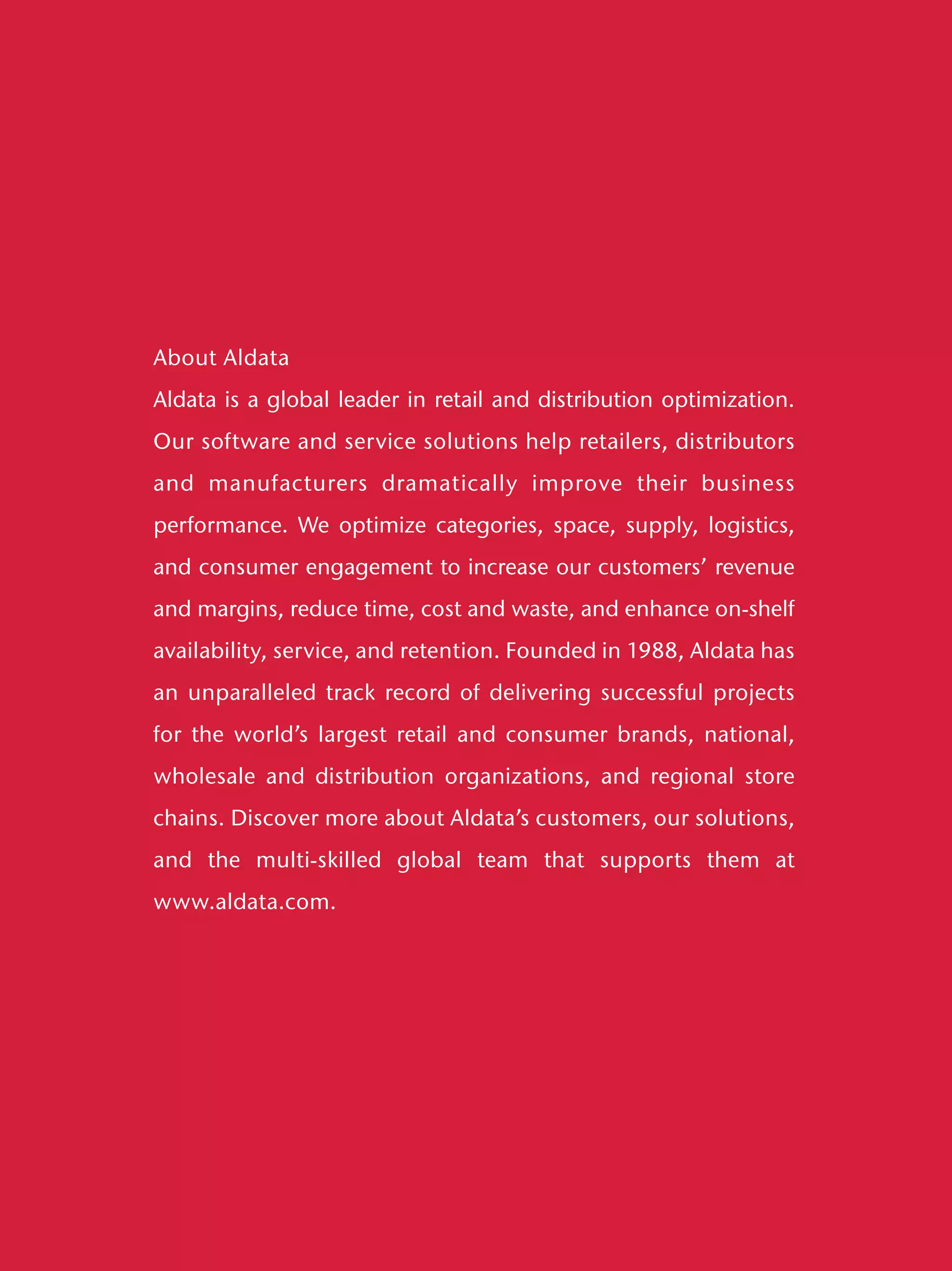 Aldata Choices Brochure | PDF