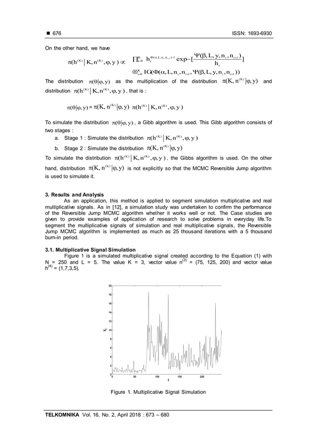 Bayesian Segmentation In Signal With Multiplicative Noise Using Reversible Jump Mcmc Pdf 