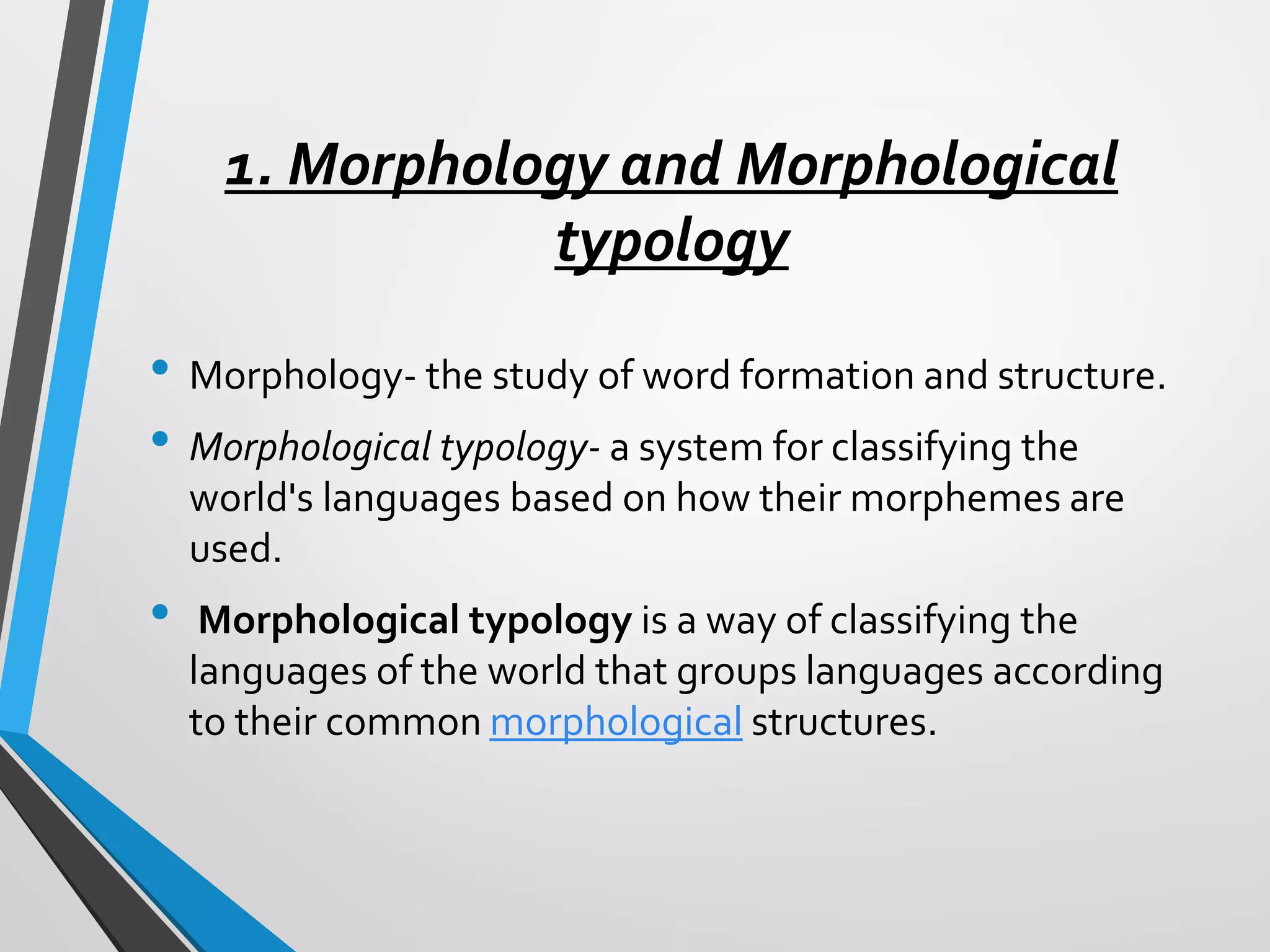 Morphological types of languages | PDF