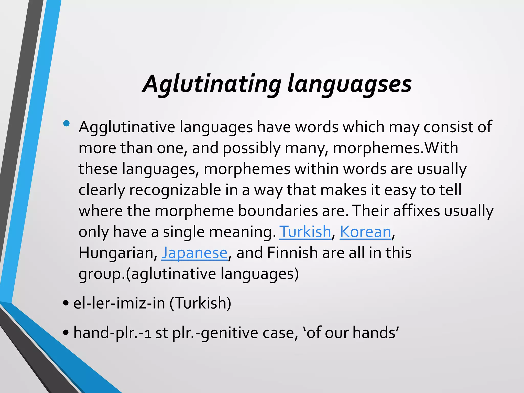 Morphological types of languages | PDF