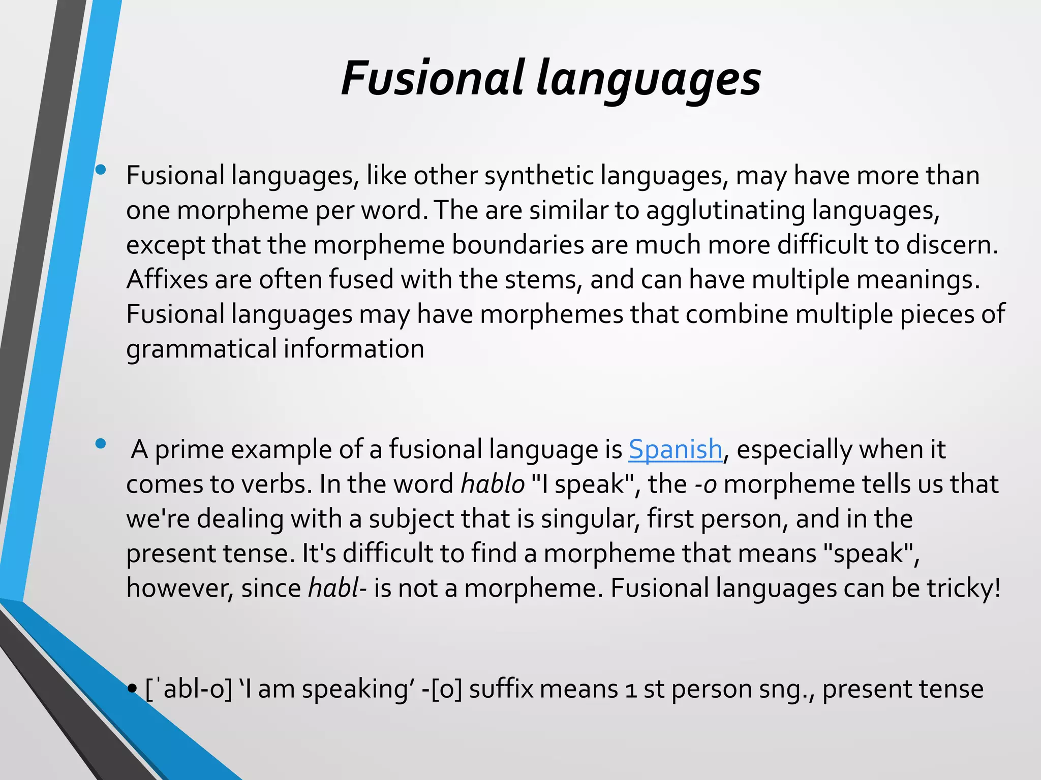 Morphological types of languages | PDF