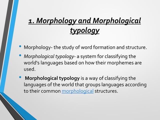 Morphological types of languages | PDF