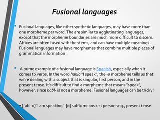 Morphological types of languages | PDF