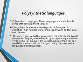 Morphological types of languages | PDF
