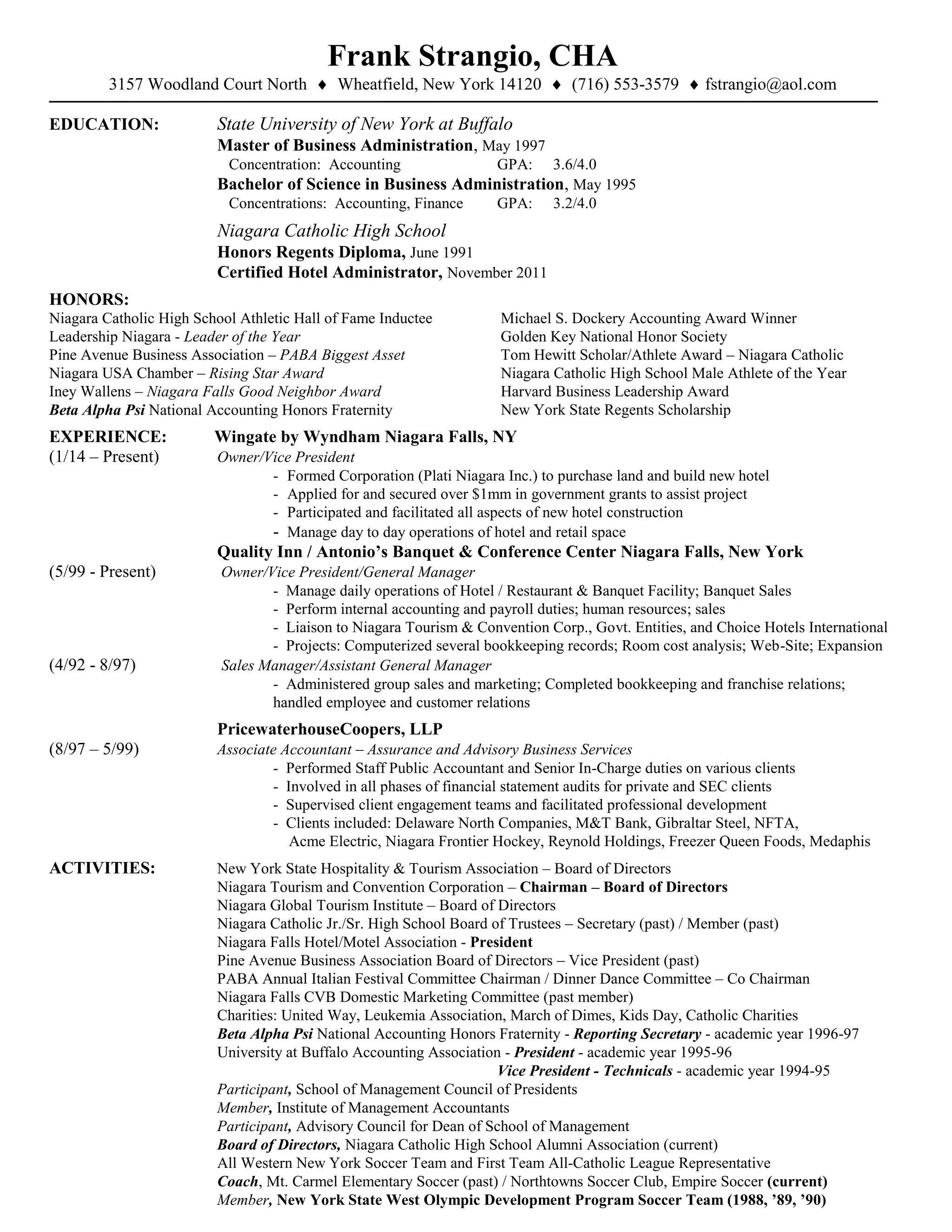RESUME2016-2-FrankStrangio | PDF