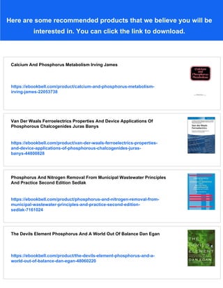 Phosphorous And Calcium Utilization And Requirements In Farm Animals First Dorinha M S S Vitti | PDF