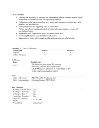 Resume Mohamad Rafiuddin Bin Roslan | PDF