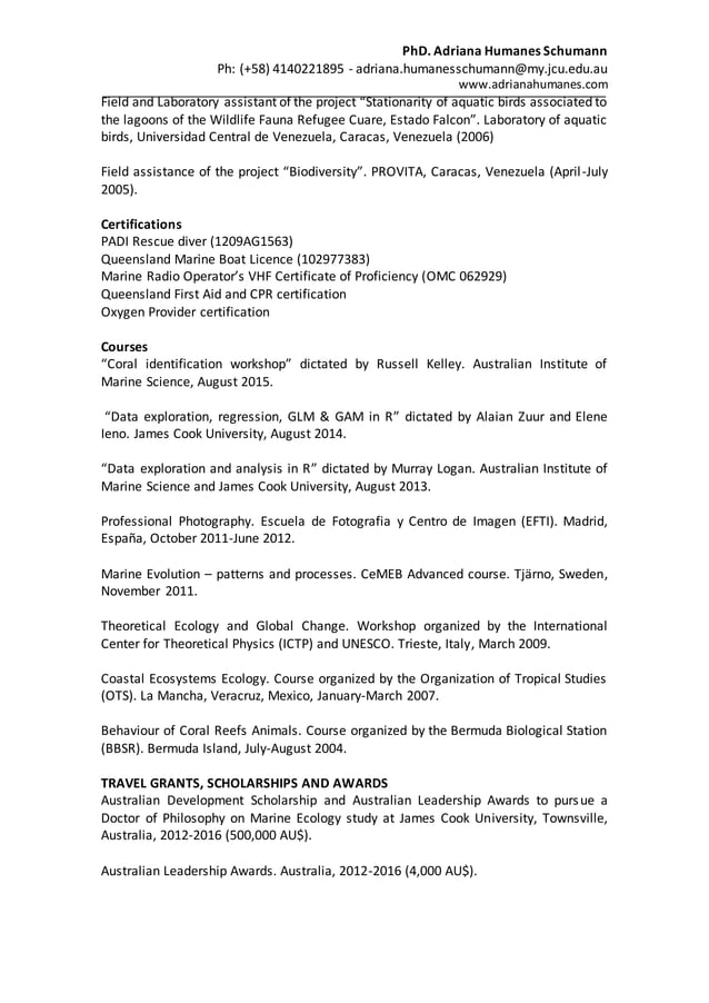Adriana Humanes CV August 2016 | PDF