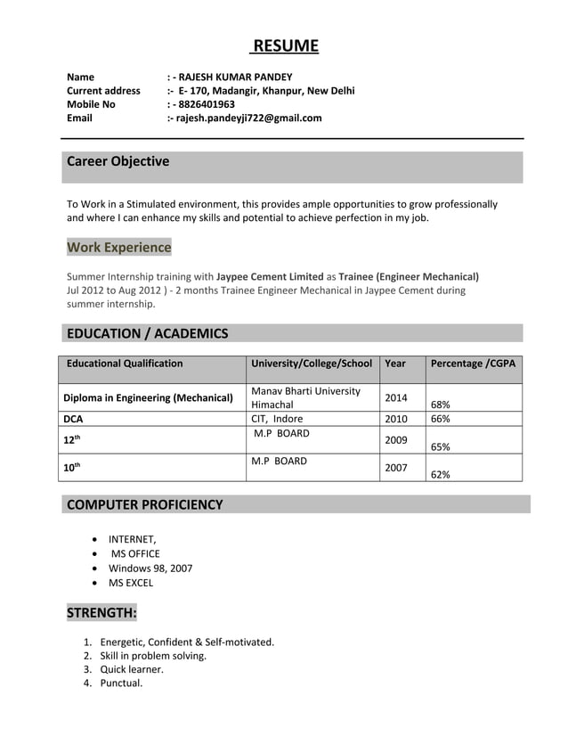 Rajesh Resume | PDF