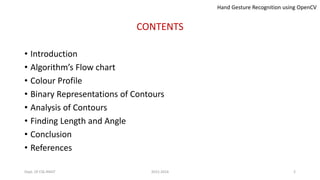 HandGestureRecognitionUsingOpenCV | PPTX
