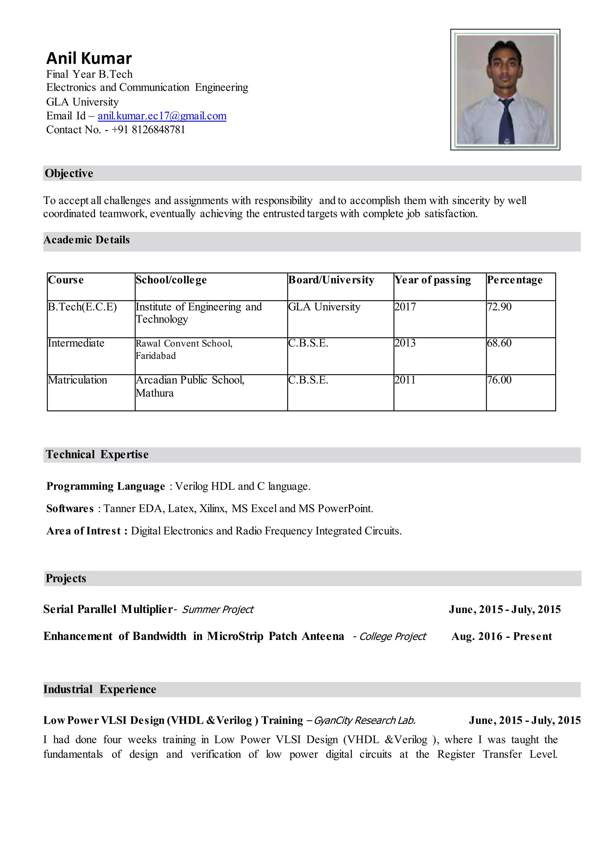 Anil.resume.doc | Technology & Computing