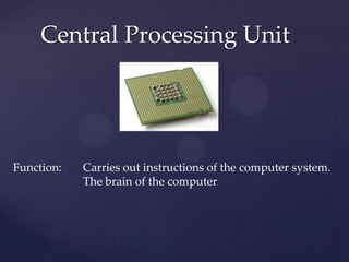 Computer components | PPTX