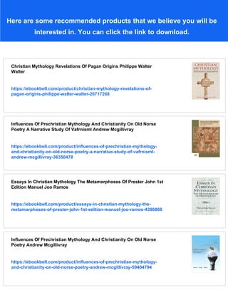 Christian Mythology Revelations Of Pagan Origins 2nd Edition Philippe ...