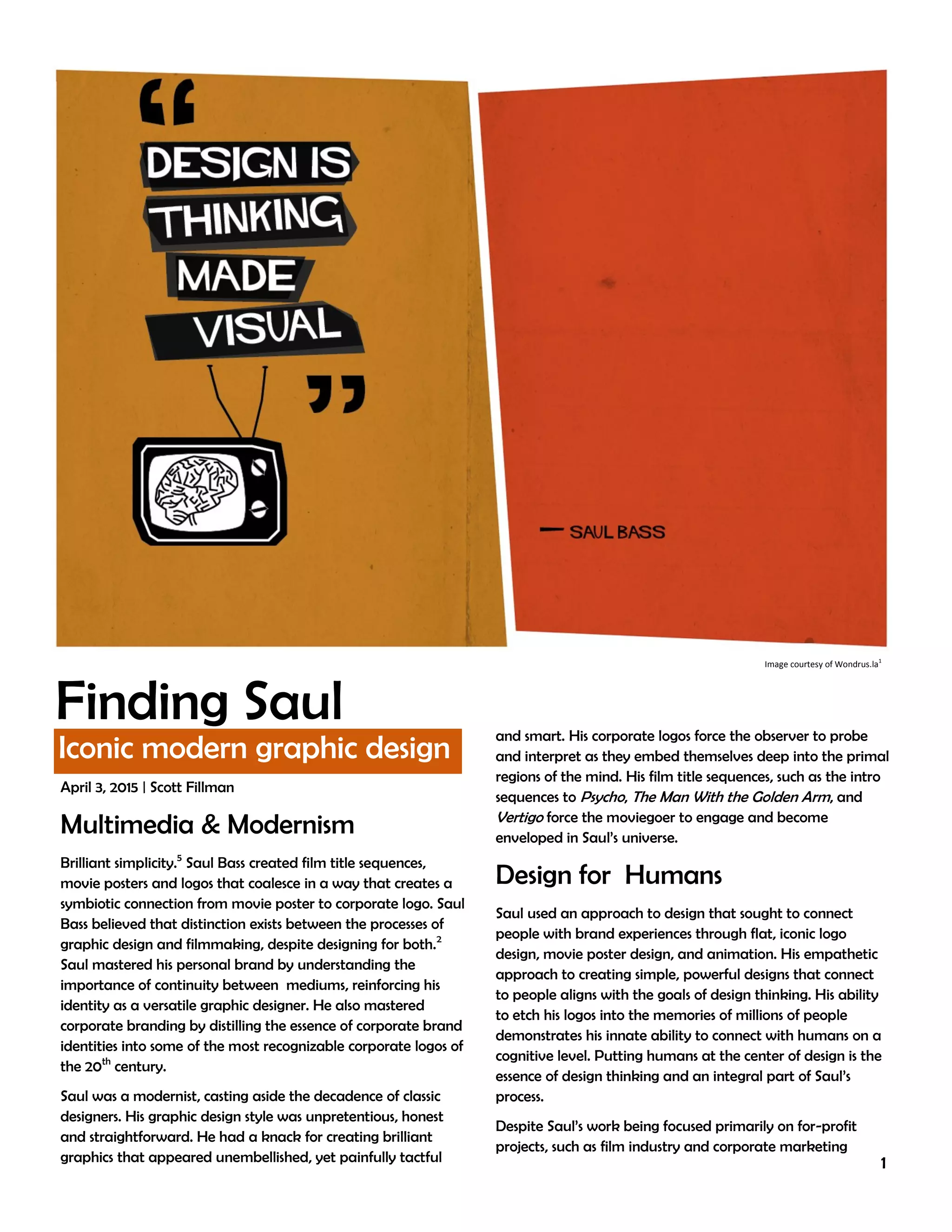 Saul Bass Article | PDF