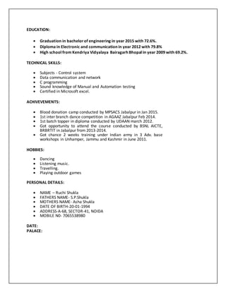 ruchi shukla_1_updated resume | PDF