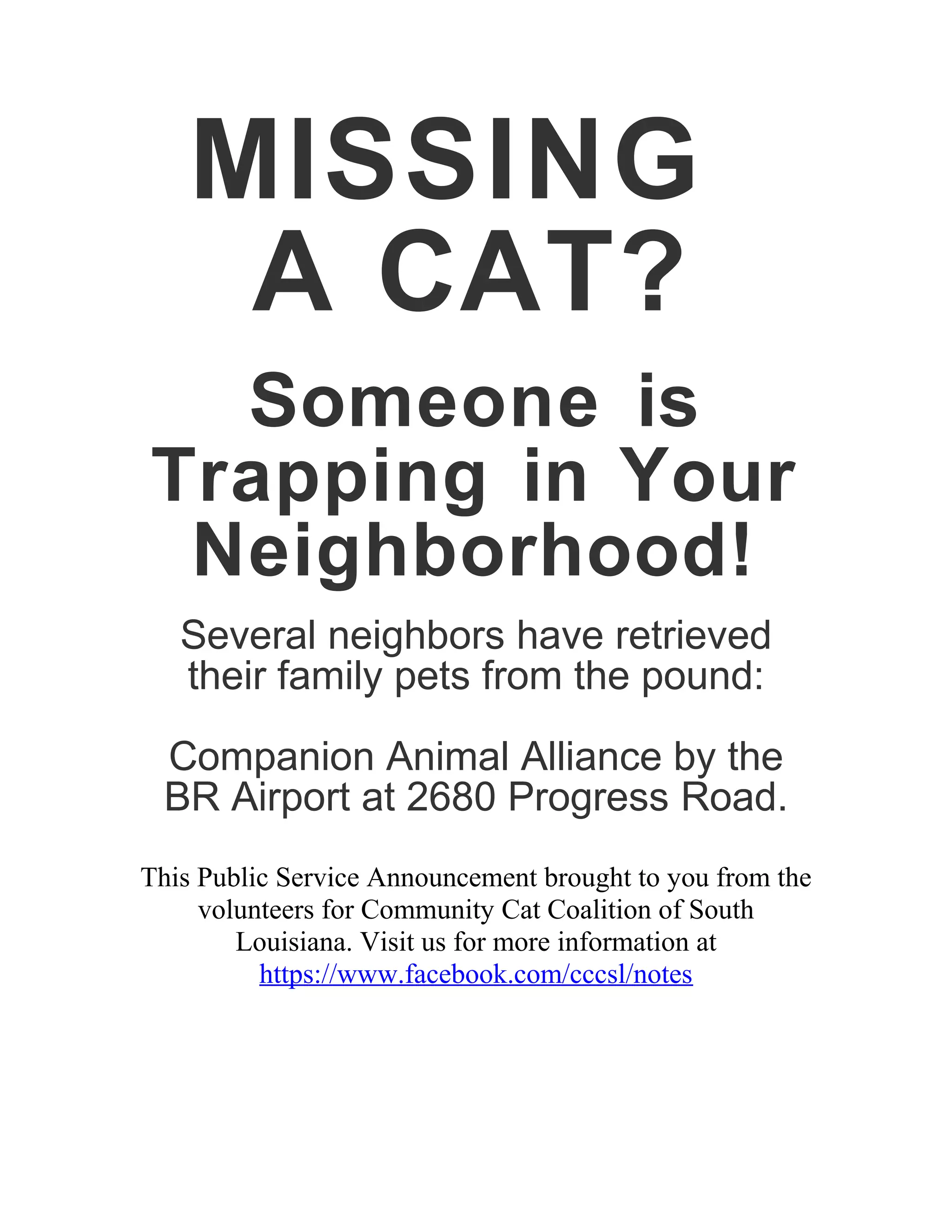 missingtrapping cat flyer | DOC