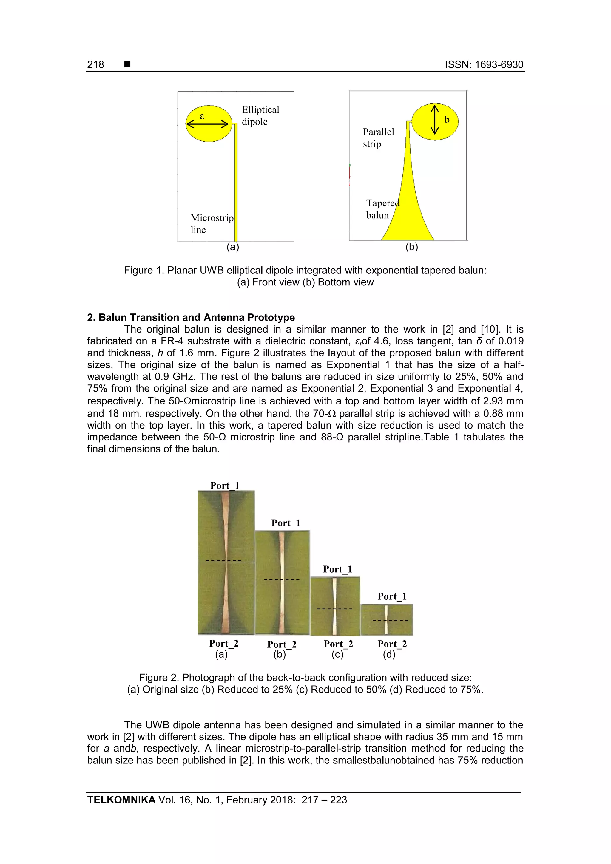 Exponential Tapered Balun with Different Sizes for UWB Elliptical ...