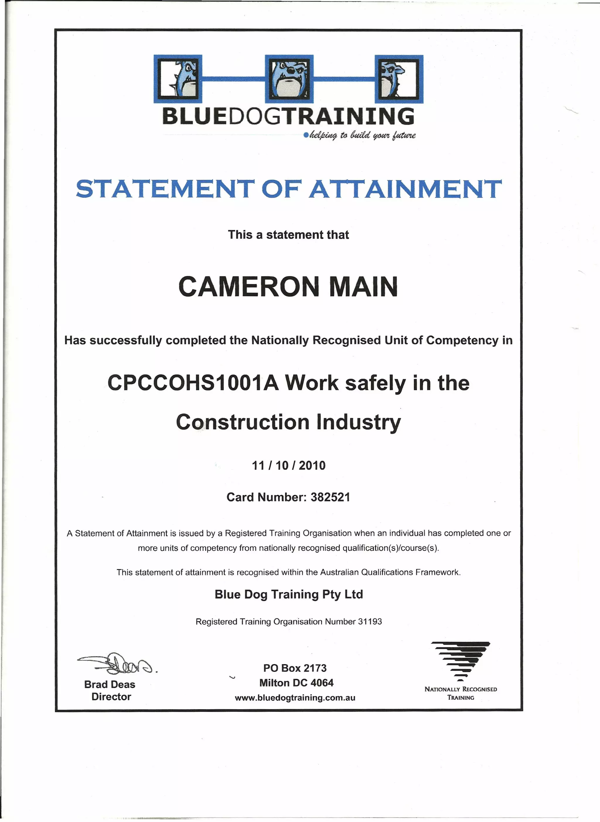 Camerons Birth Cert | PDF