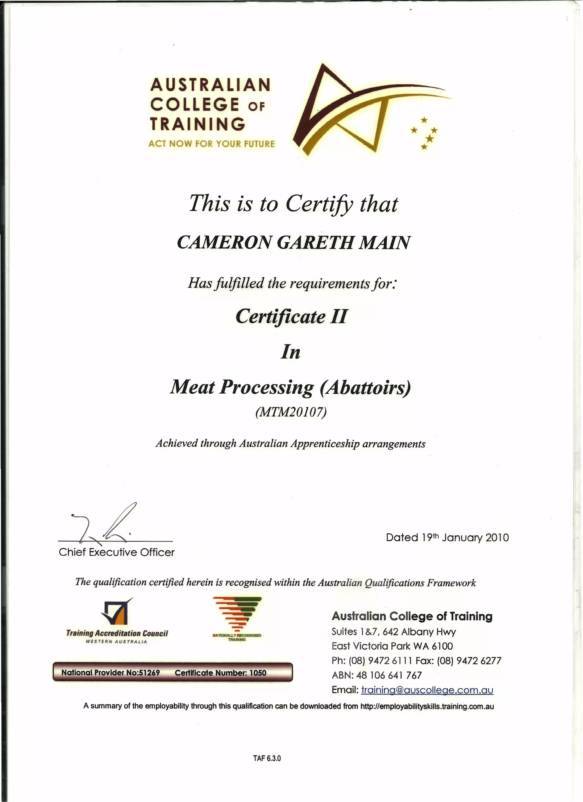 Camerons Birth Cert | PDF